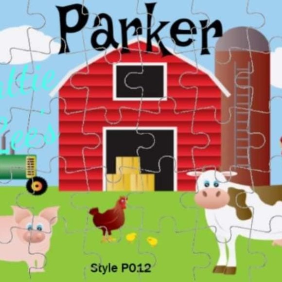 Mattie Lee's | Toys | Custom Farm Theme Puzzle With Name | Poshmark
